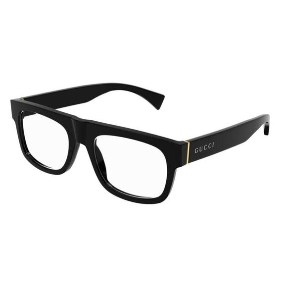 Gucci | Accessories | Gucci Square Eyeglasses Gg137o01 Shiny Black ...